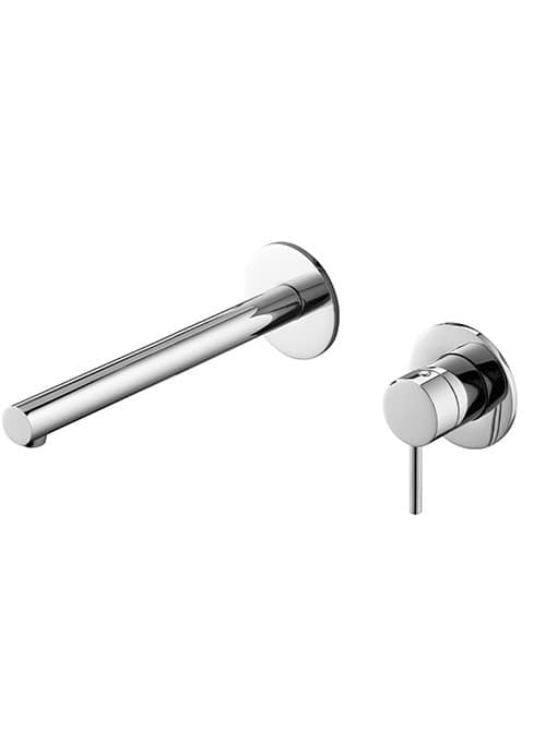 Mini Straight - 2h Wall Basin Mixer (long spout) - Imbrem Bathroom and ...