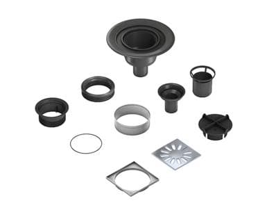 Fundo | Point Drain - Vertical, DN70 with Square Grid - Imbrem Bathroom ...