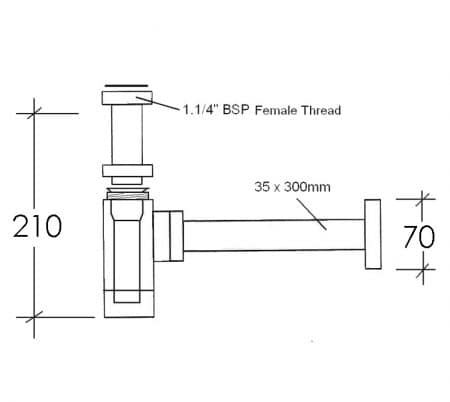 PVD X11 - Telescopic Bottle Trap - Imbrem Bathroom and Waterproofing